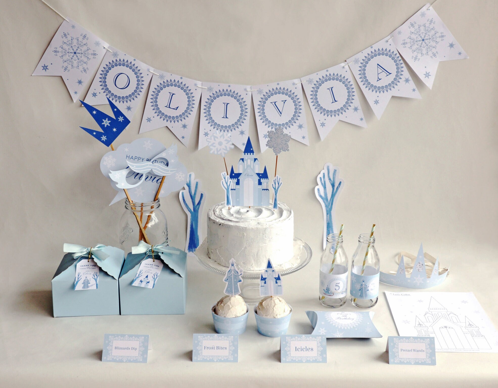 Snow Queen Party Kit Printable | DIY Fairytale Winter Wonderland Decor ...