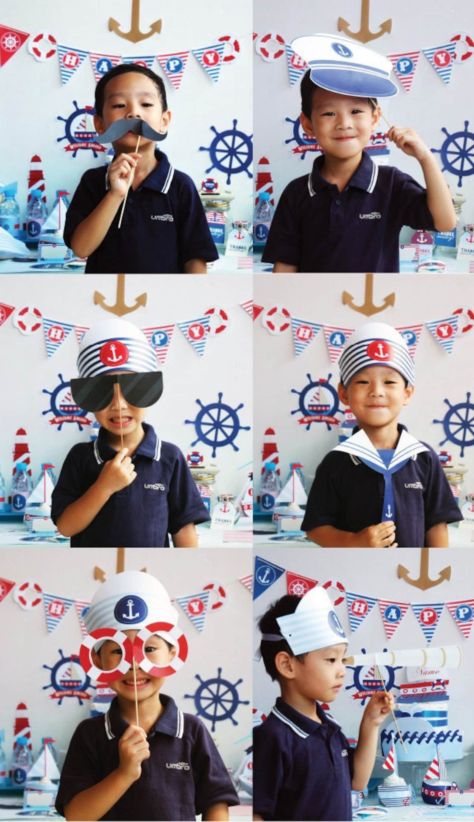 Nautical Props Printable DIY Nautical Birthday Party Decor | Etsy