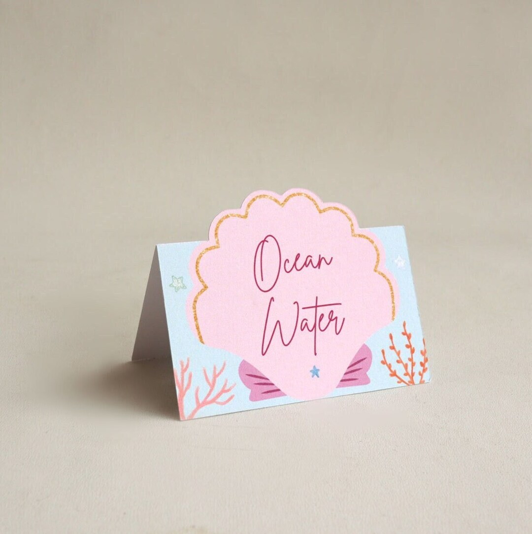 Editable Mermaid Food Tent Labels Printable | Mermaid Place Card ...
