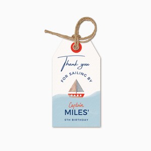Nautical Favor Tags Printable | Editable Thank You Tags Sail Boat ...