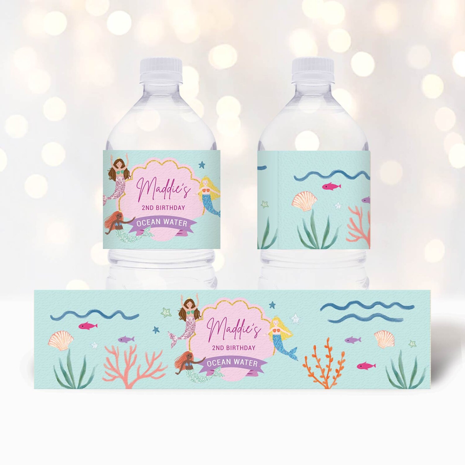 Mermaid Friends Party Kit Printable | Editable Mermaid Birthday Package ...