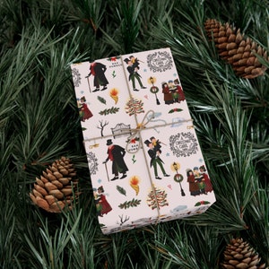 A Christmas Carol Wrapping Paper | Charles Dickens Christmas Scrooge ...
