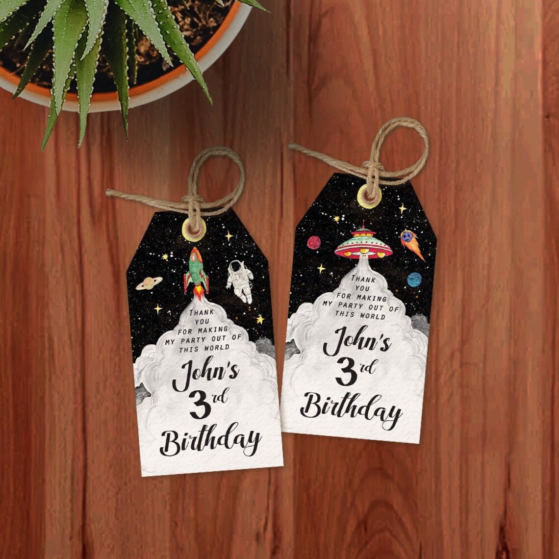 Outer Space Favor Tags Printable | DIY Personalized Astronaut Party ...