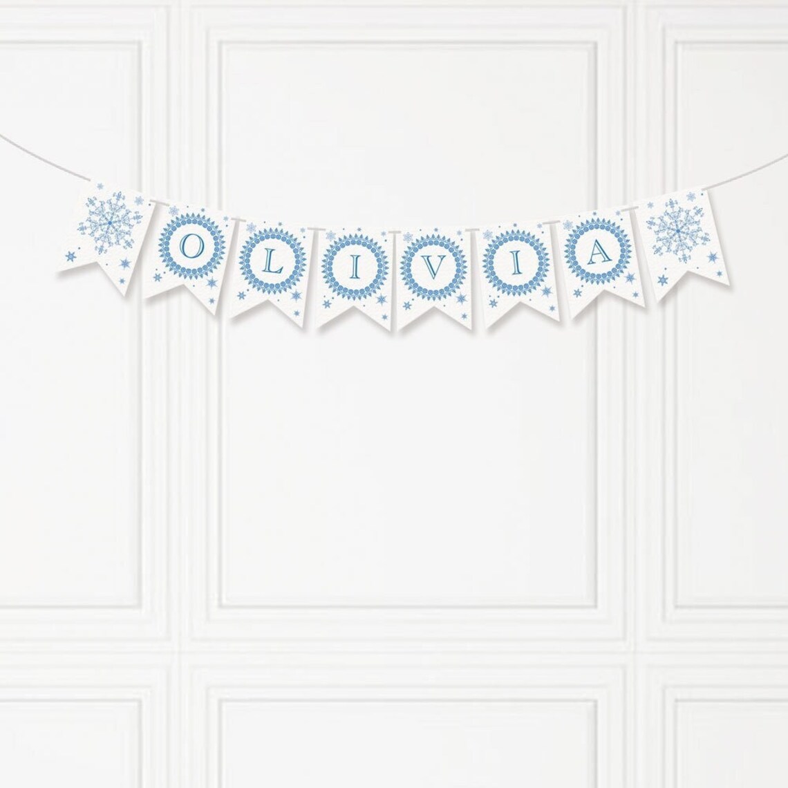 Winter Wonderland Pennant Banners Printable | DIY Snow Queen Party ...
