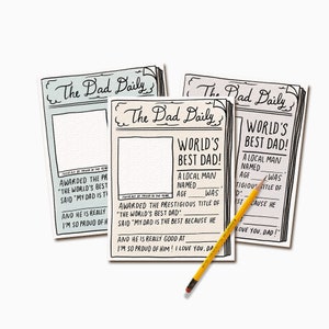 The Dad Daily Printable | Newspaper Style Father's Day Card Art Print ...