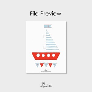Editable Nautical Cake Topper Printable Boat Cake Decor - Etsy