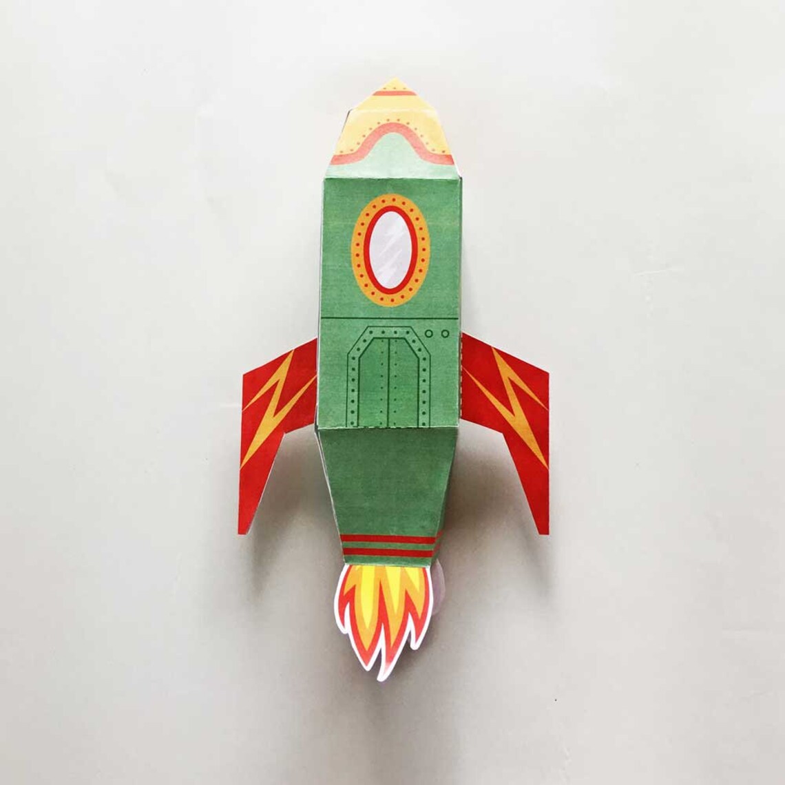 Space Rocket Favor Box Printable DIY Retro Rocket Favor Box - Etsy