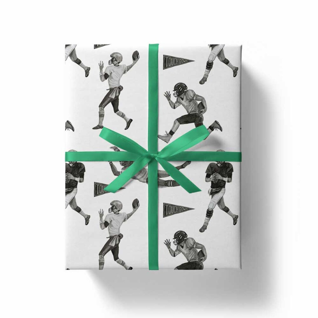Football Gift Wrap | Sport Football Players Gift Wrap | Football ...