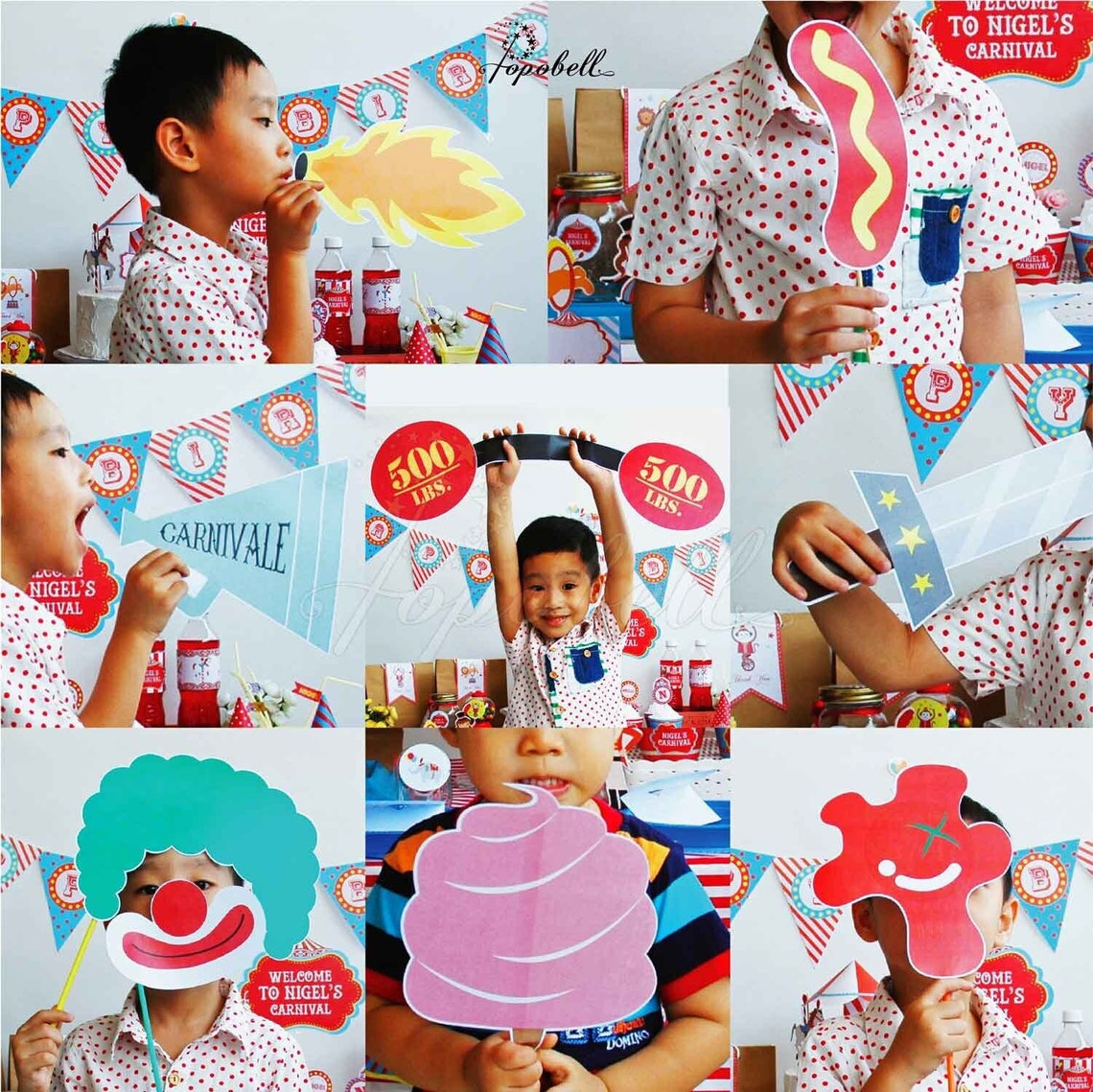Circus Photo Props Printable DIY 14 Circus Props Carnival - Etsy