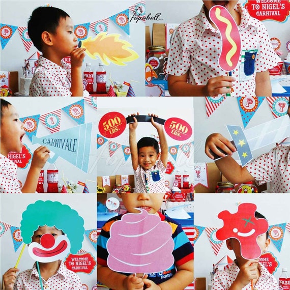 Circus Photo Props Printable | DIY 14 Circus Props | Carnival Circus ...