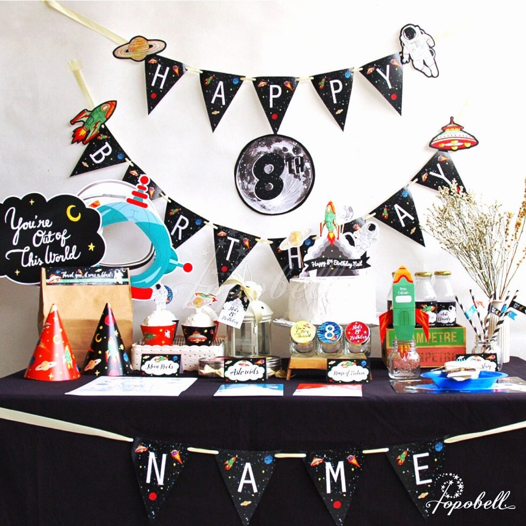Outer Space Party Kit Digital Printable | Outer Space Birthday Theme ...