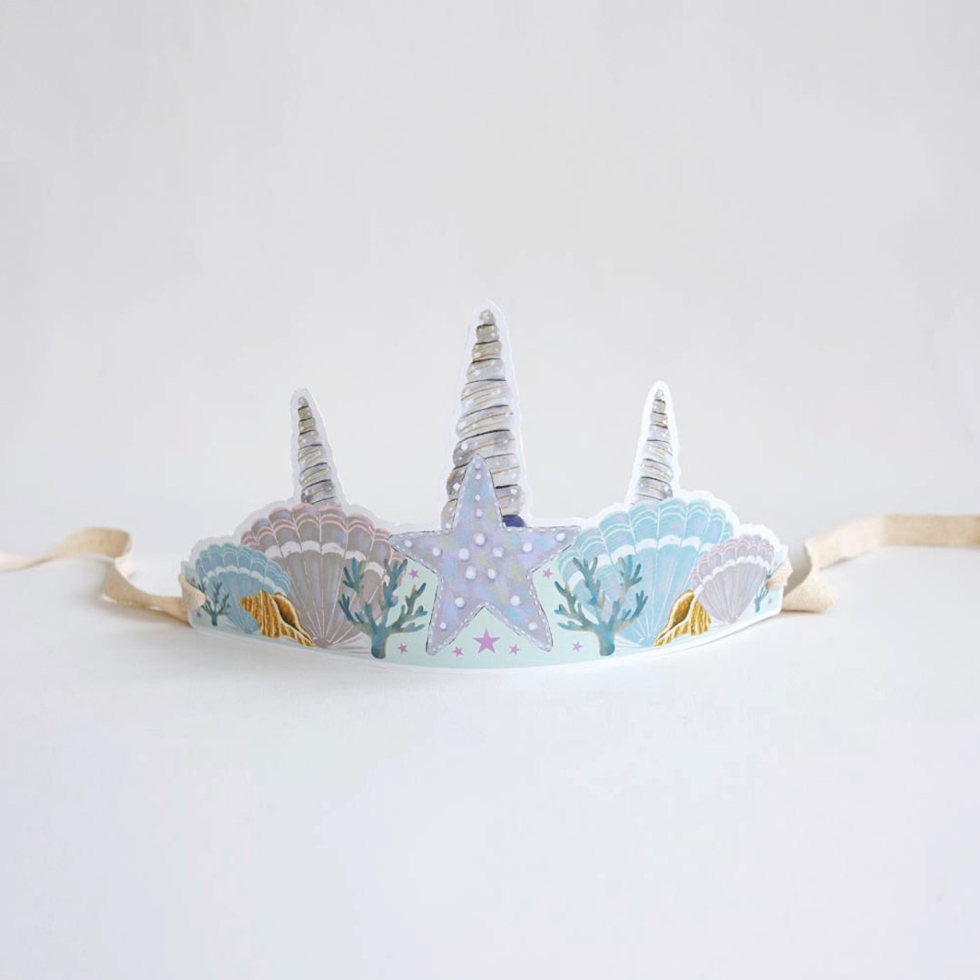 Mermaid Crown Printable | Mermaid Birthday Party Tiara | Under the Sea ...