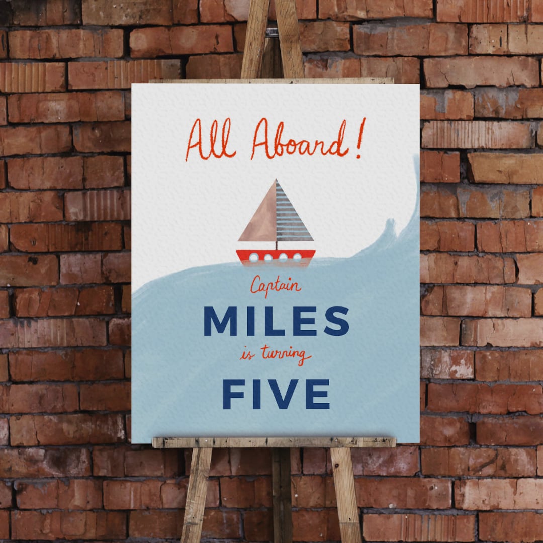 Editable Nautical Welcome Sign Printable Nautical Birthday - Etsy