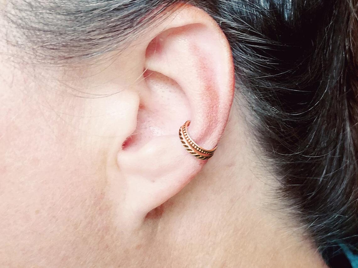 Rustic Copper Ear Cuffs One of a Kind Unique Singles / | Etsy