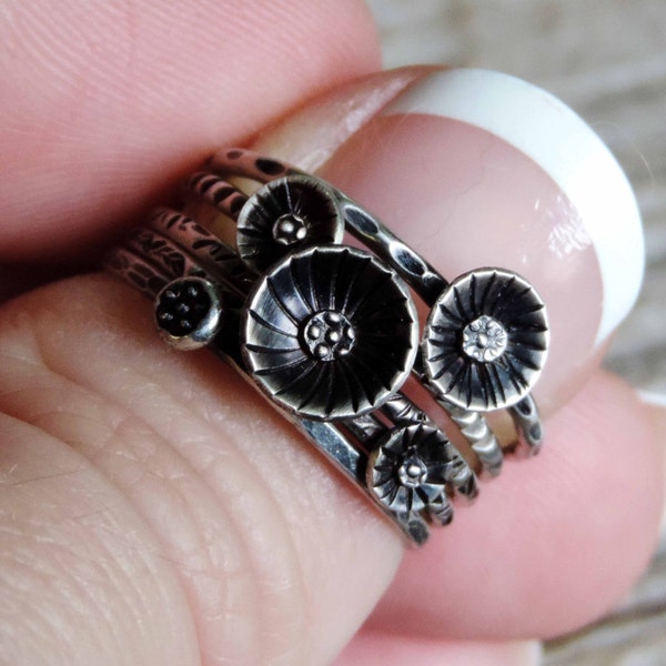 Rustic Silver Ring - Etsy