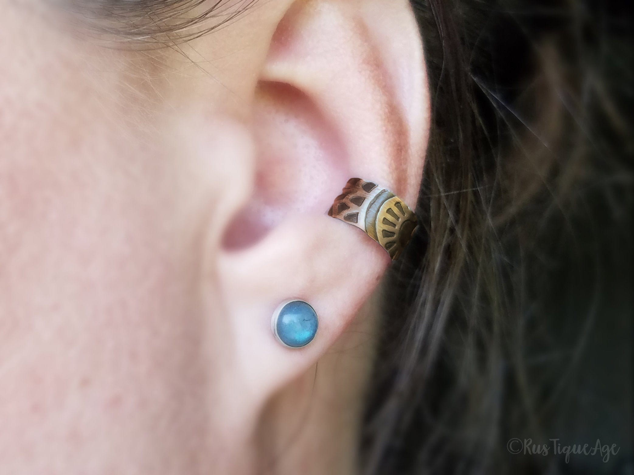 Rustic Copper Ear Cuffs One of a Kind Unique Singles | Etsy