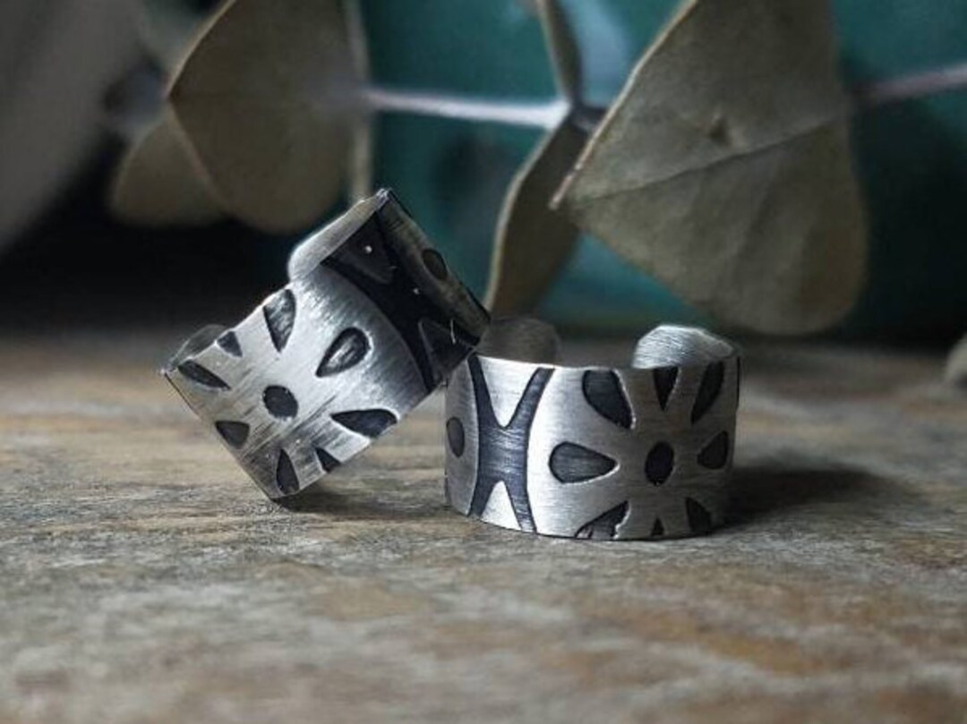 Conch Ear Cuffs Retro Flower Pattern | Single or Set | Etched ...