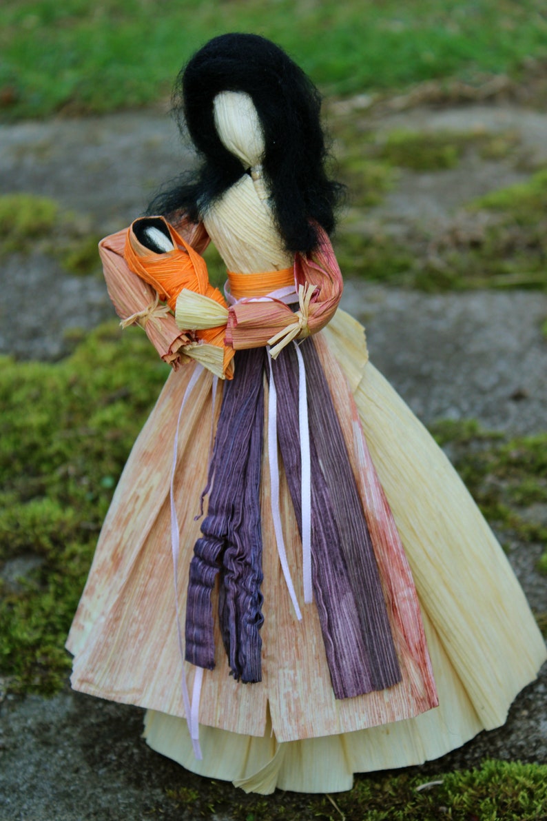 Corn Husk Mother Admiring Baby - Etsy