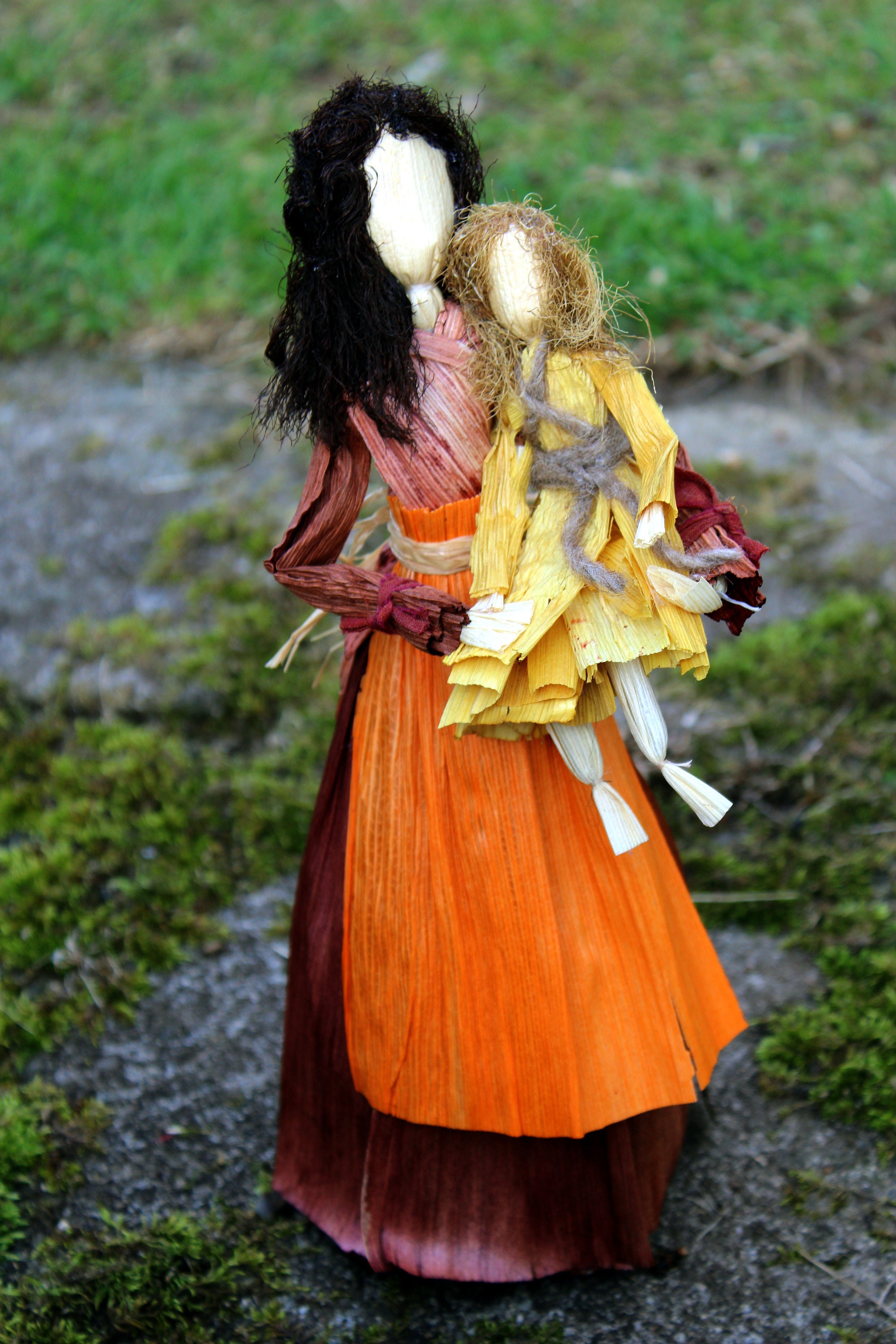Mother & Daughter Corn Husk Doll - Etsy