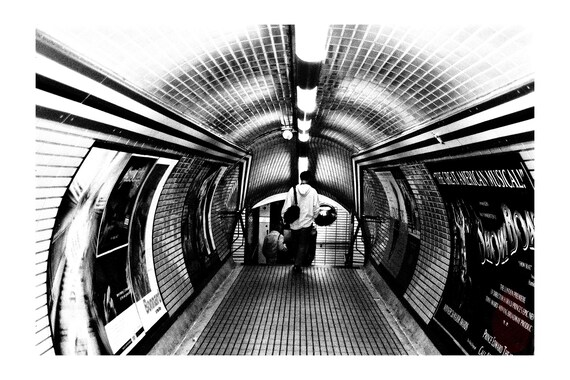 London Poster / London Underground Print / B&W Photography / - Etsy