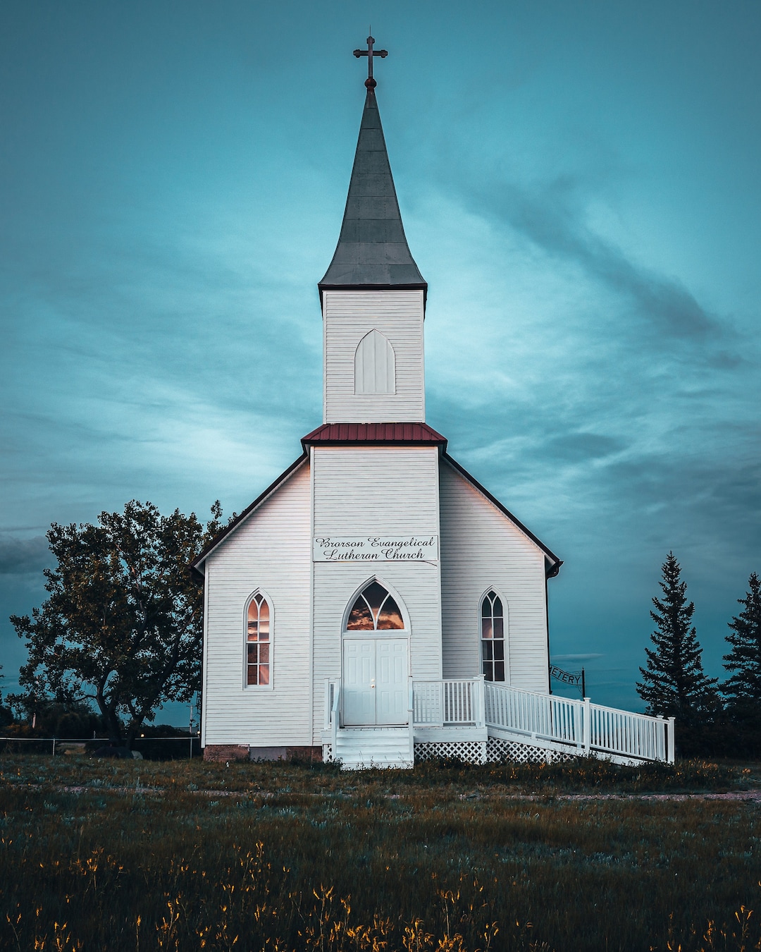 Brorson Evangelical Church North Dakota Photography Print, Abandoned ...