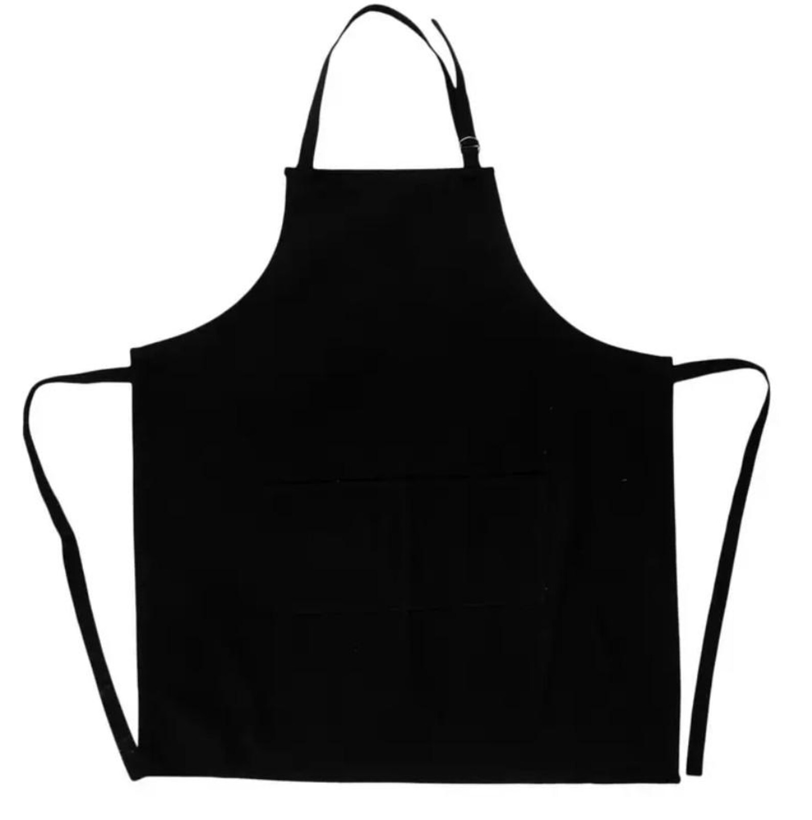Unisex, Black Apron, Customizable, Front Pocket, Adjustable, 100% ...
