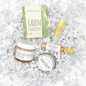 Birthday Spa Gift Set, Body Scrub, Bath Salt, Soap, Lip Balm, Hand Balm ...