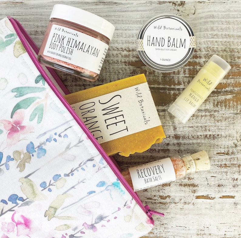 Spa Gift Set Handmade Cosmetic Bag Body Scrub Bath Salt | Etsy