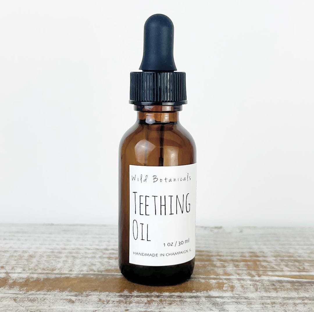 Teething Oil, 1oz, All Natural, Organic Ingredients - Etsy