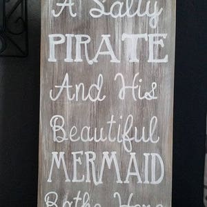 A Salty Pirate and His Beautiful Mermaid Bathe Here, Mermaid Bathroom ...