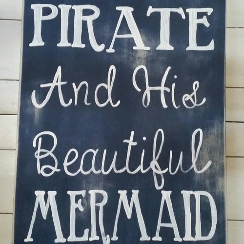 A Salty Pirate and His Beautiful Mermaid Live Here - Etsy