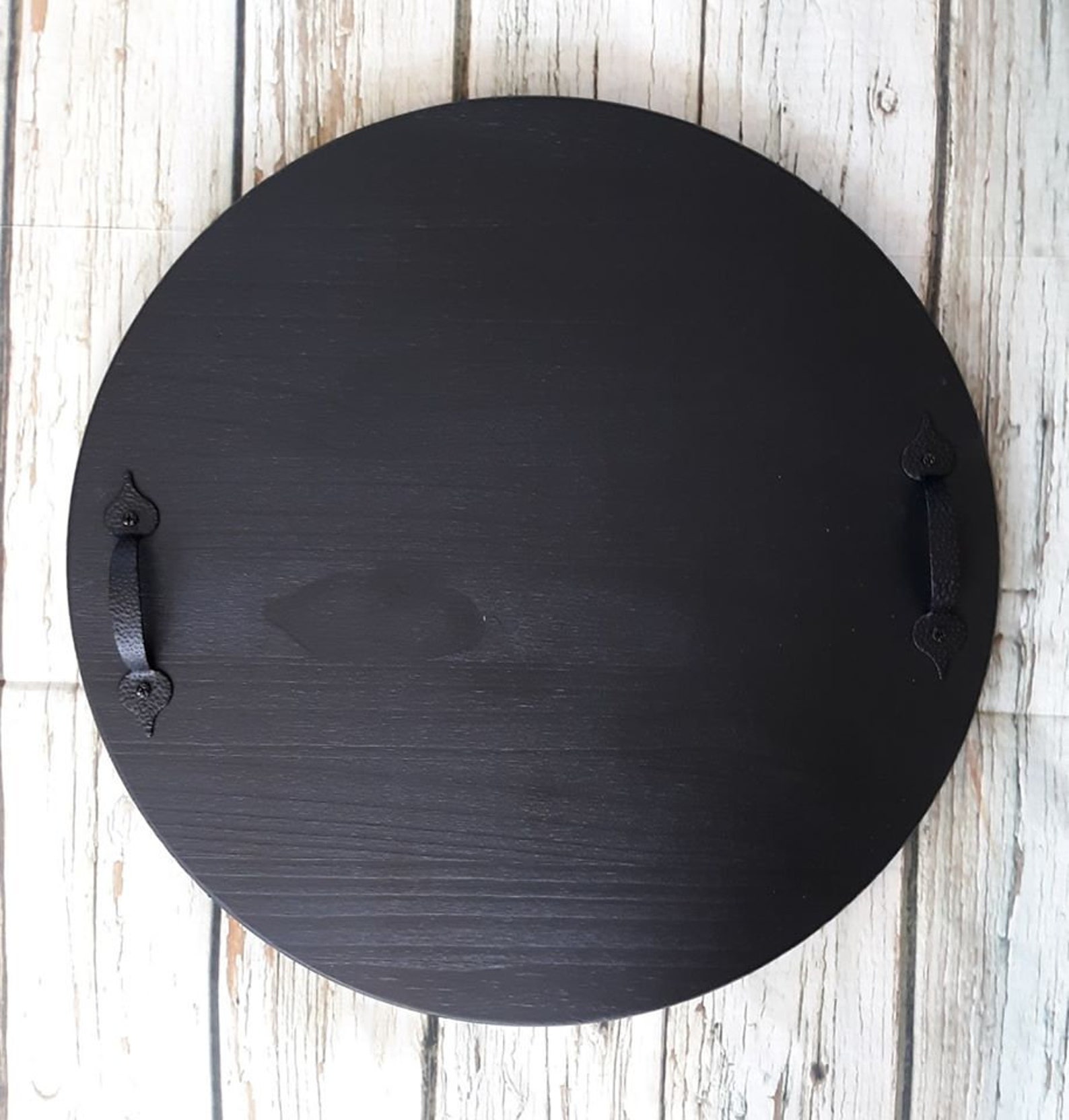 Round Serving Tray Wood Serving Tray Rustic Serving Tray - Etsy