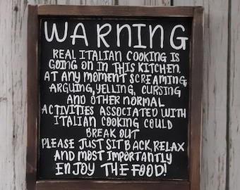 Italian Kitchen Sign | Etsy