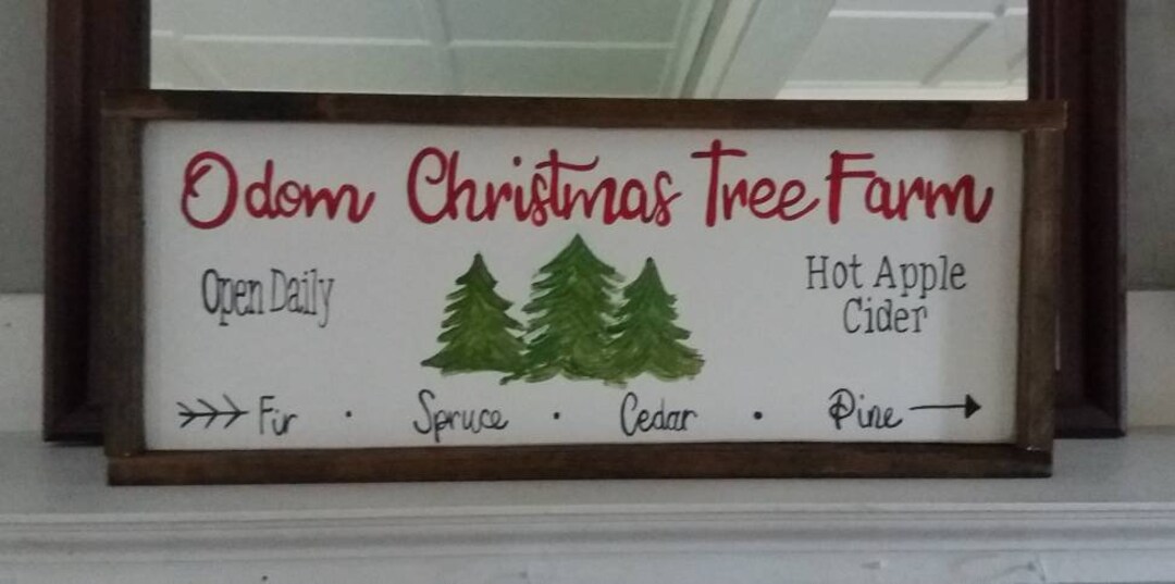 Personalized Christmas Tree Farm Sign, Holiday Decor - Etsy
