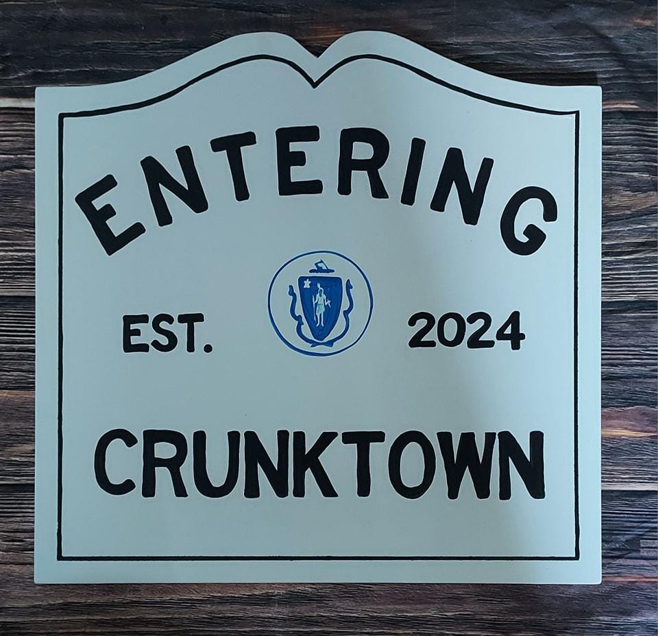 Entering Town Sign Outline