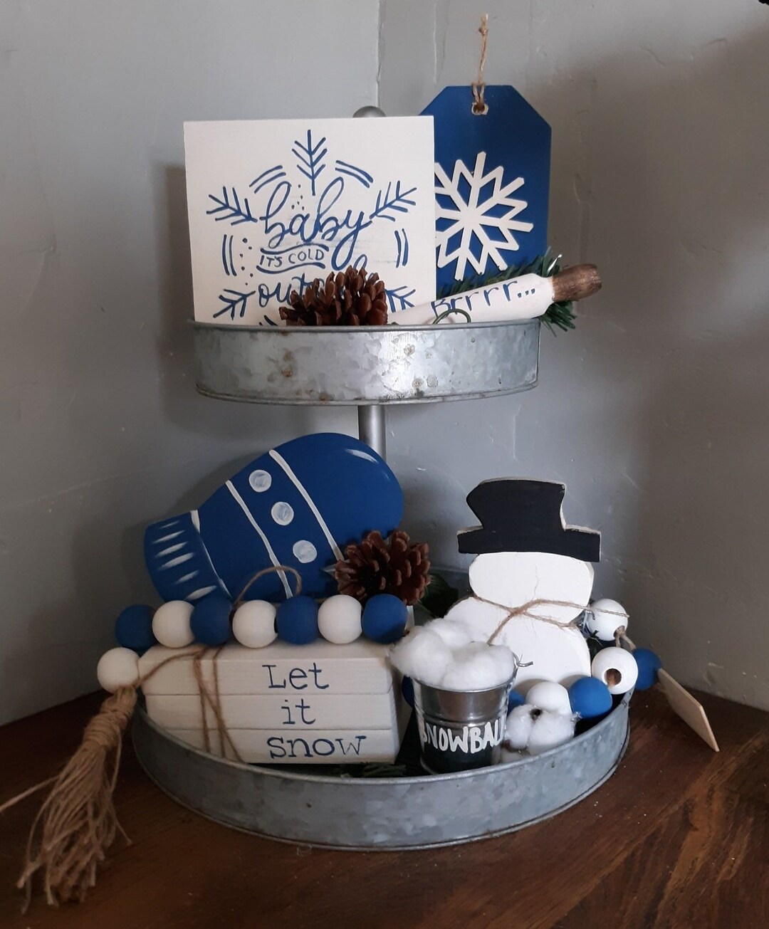 Winter Tiered Tray Bundle, Christmas Bundle, Christmas Decor - Etsy