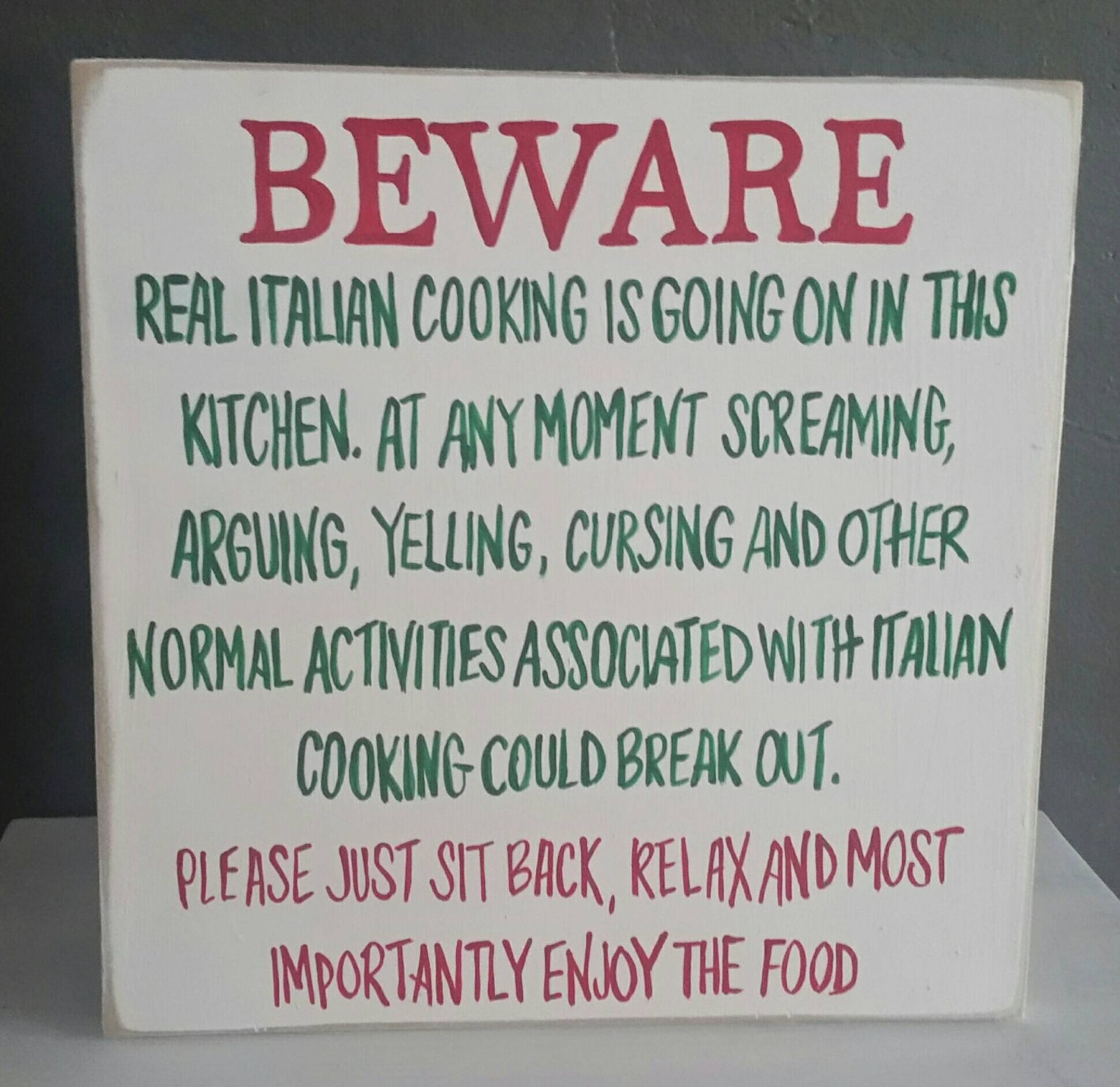 Funny Italian Cooking Sign, Kitchen Decor, 12x12 - Etsy