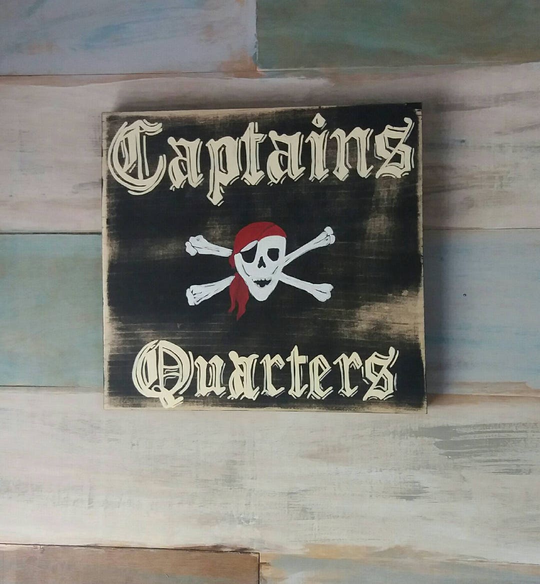 Captains Quarters Sign, Boys Room Sign, Pirate Decor, Boys Decor ...