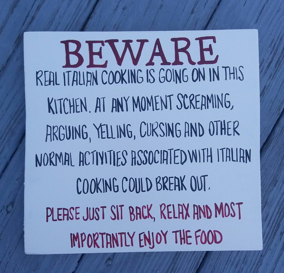 Italian Cooking Sign - Etsy