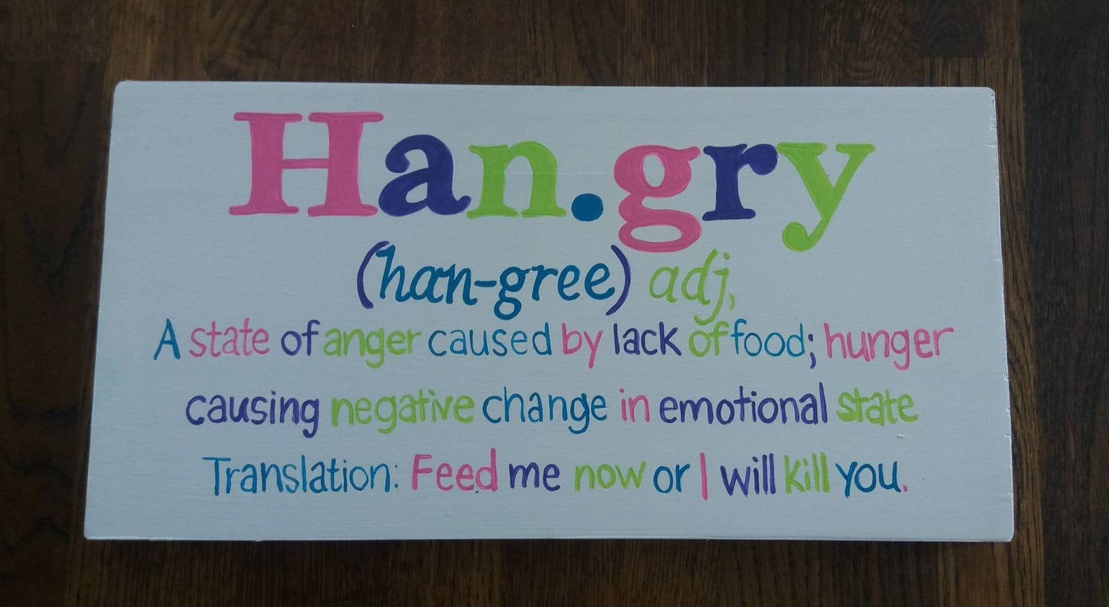 Hangry Sign Hangry Kitchen Sign Funny Sign Kitchen Decor - Etsy