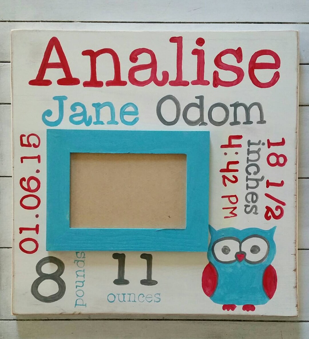 Baby Birth Stat Frame - Etsy