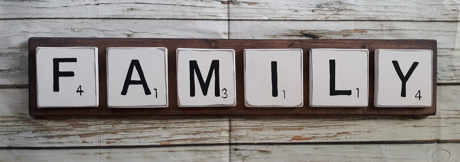 Family Scrabble Sign Family Sign Scrabble Tile Sign | Etsy