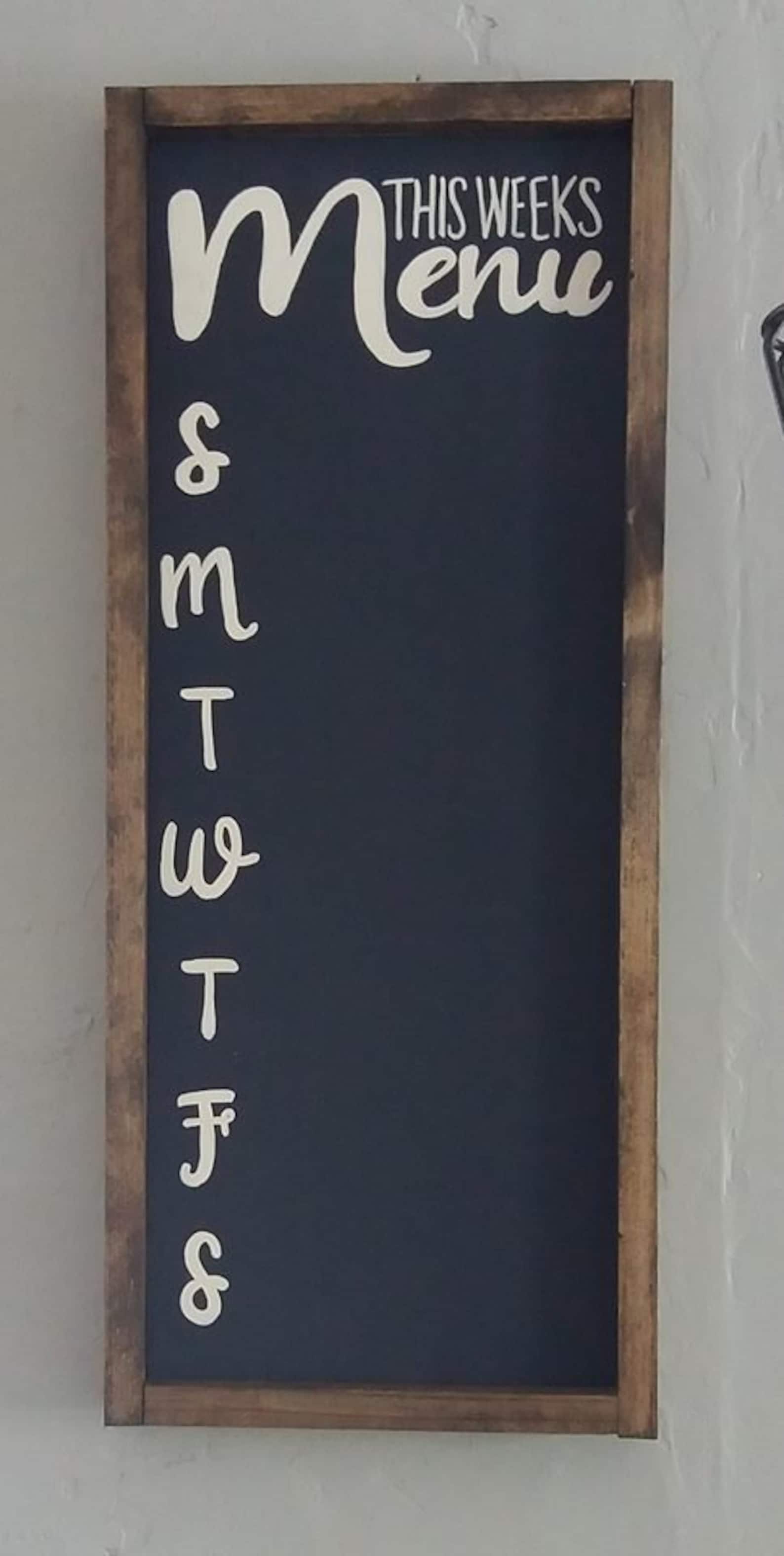 This Weeks Menu, Menu Board, Farmhouse Menu Board - Etsy