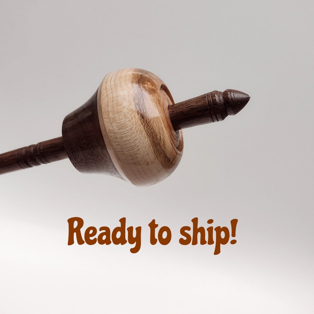 Tibetan Style Supported Spindle With Steel Tip in Maple and Black ...