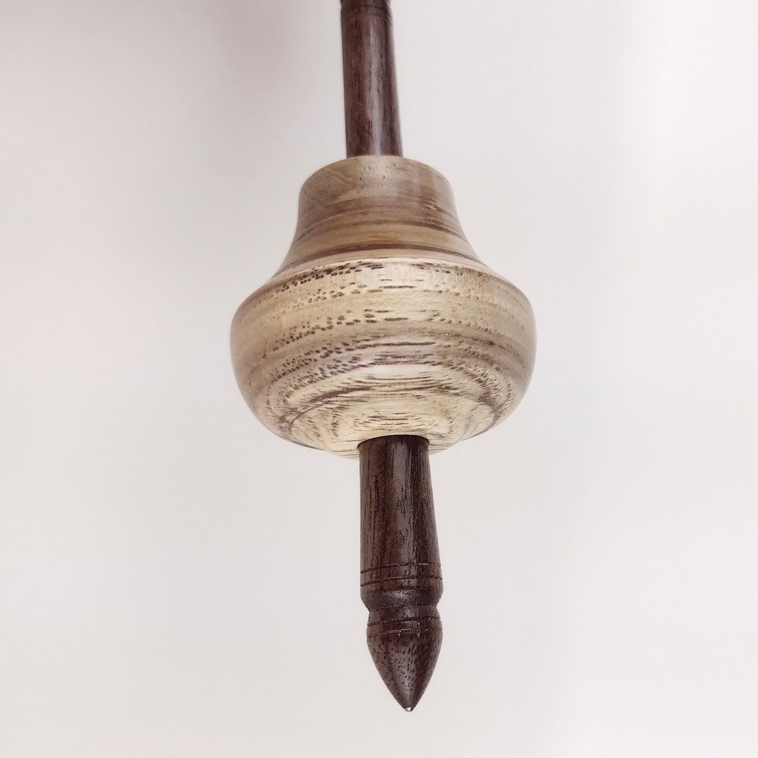 Tibetan Style Supported Spindle for Hand Spinning in Silver Maple and ...