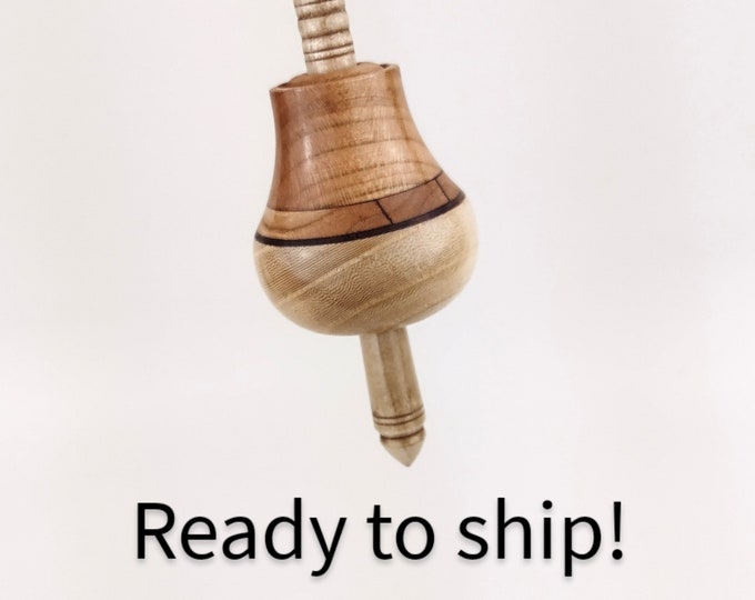 Tibetan Style Supported Spindle With Steel Tip in Maple, Cherry and ...