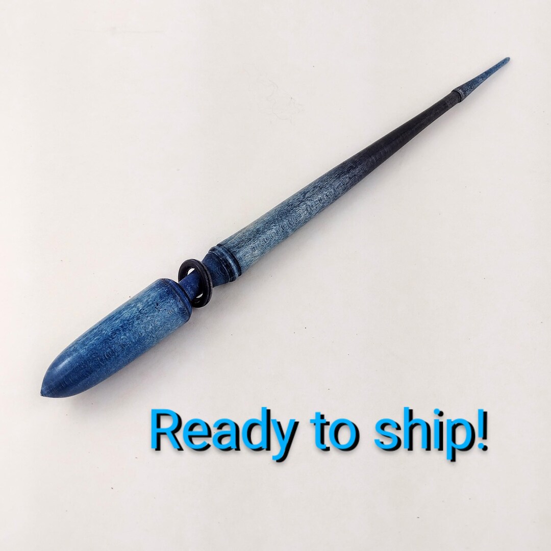 Russian Spindle for Hand Spinning With Captive Ring in Dyed Sugar Maple ...