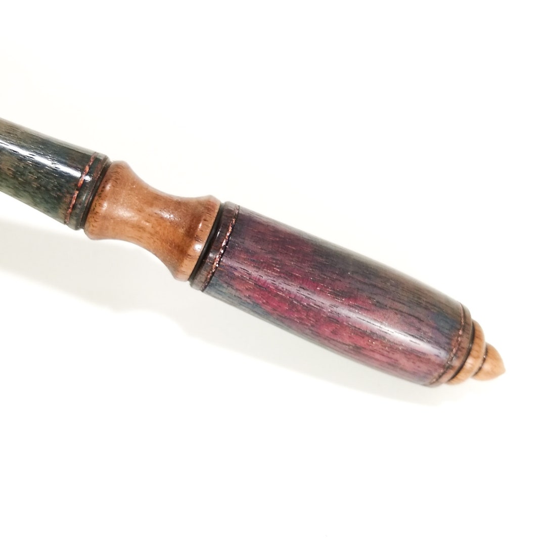 Russian Spindle for Hand Spinning in Hand-dyed Black Walnut (made to ...