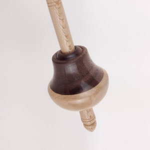 Tibetan Style Supported Spindle for Hand Spinning in Sycamore and Black ...