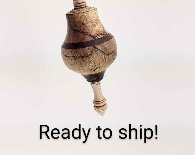 Tibetan Style Supported Spindle With Steel Tip in Spalted Maple and ...